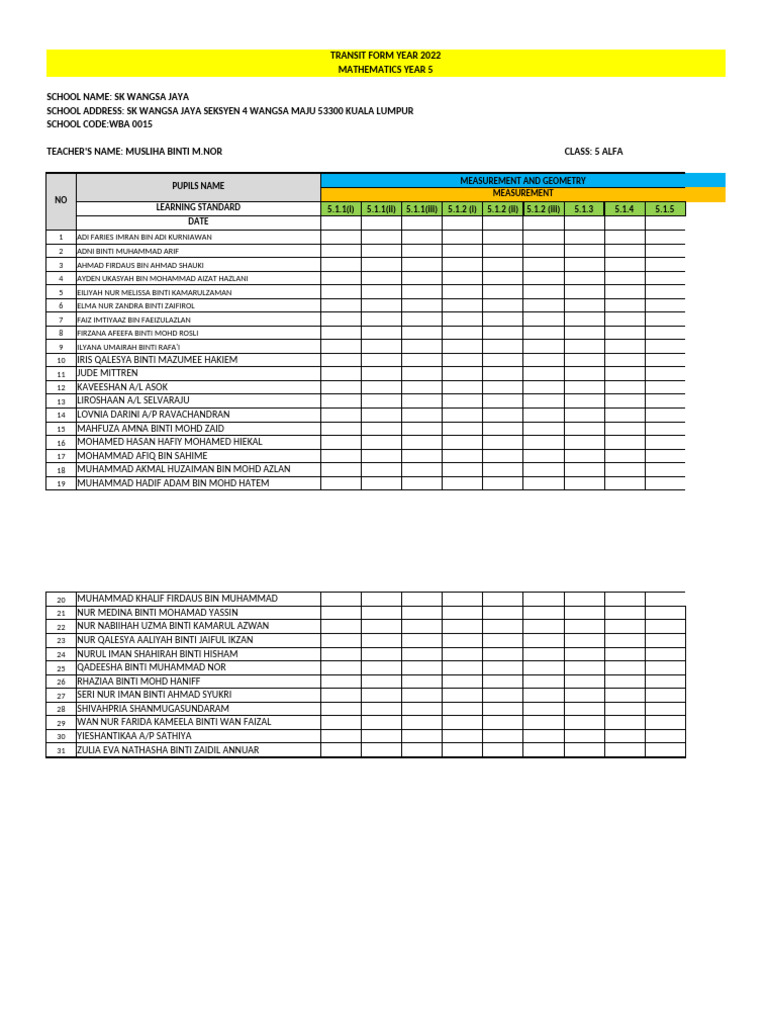 Transit Form MT Year 5alfa e | PDF