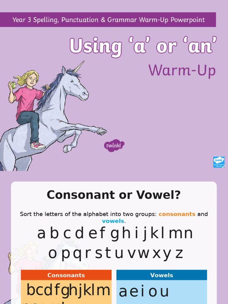 Consonants, Vowels, and Articles Guide | PDF | Consonant | Linguistics