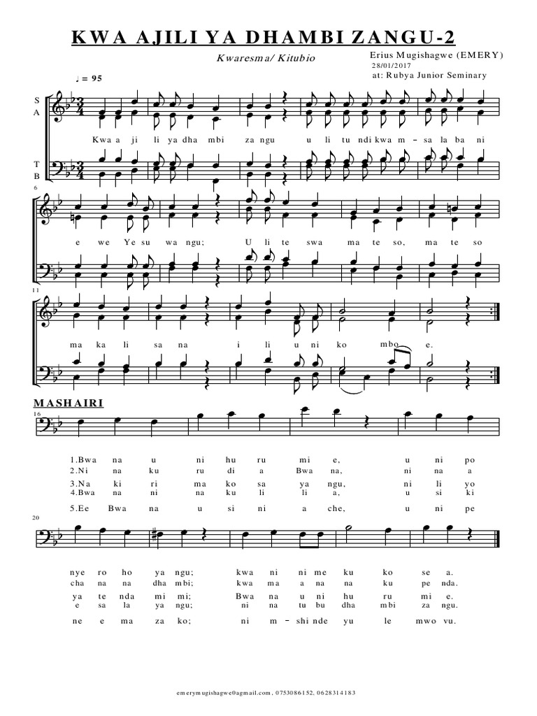 B1684-Kwa Ajili Ya Dhambi Zangu | PDF