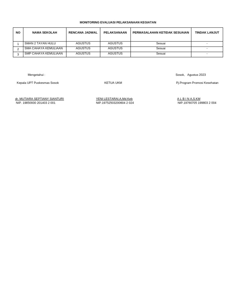 Format Monitoring | PDF