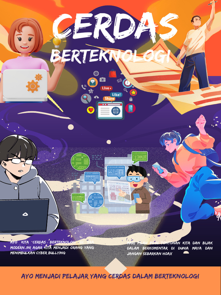 Poster Literasi Digital Ilustratif Oranye Dan Ungu - 20240915 - 090438 - 0000 | PDF