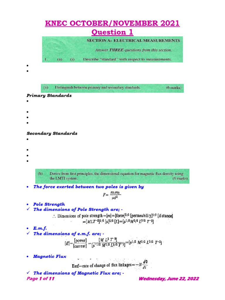 Worked - Knec October-November 2021 | PDF | Electronics | Electricity