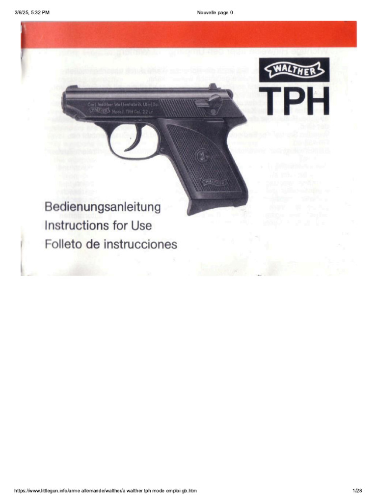 Walther TPH German | PDF