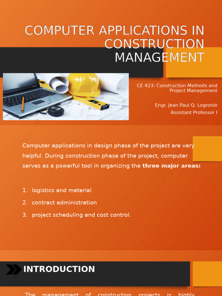 Puter Applications in Construction | PDF | Project Management ...
