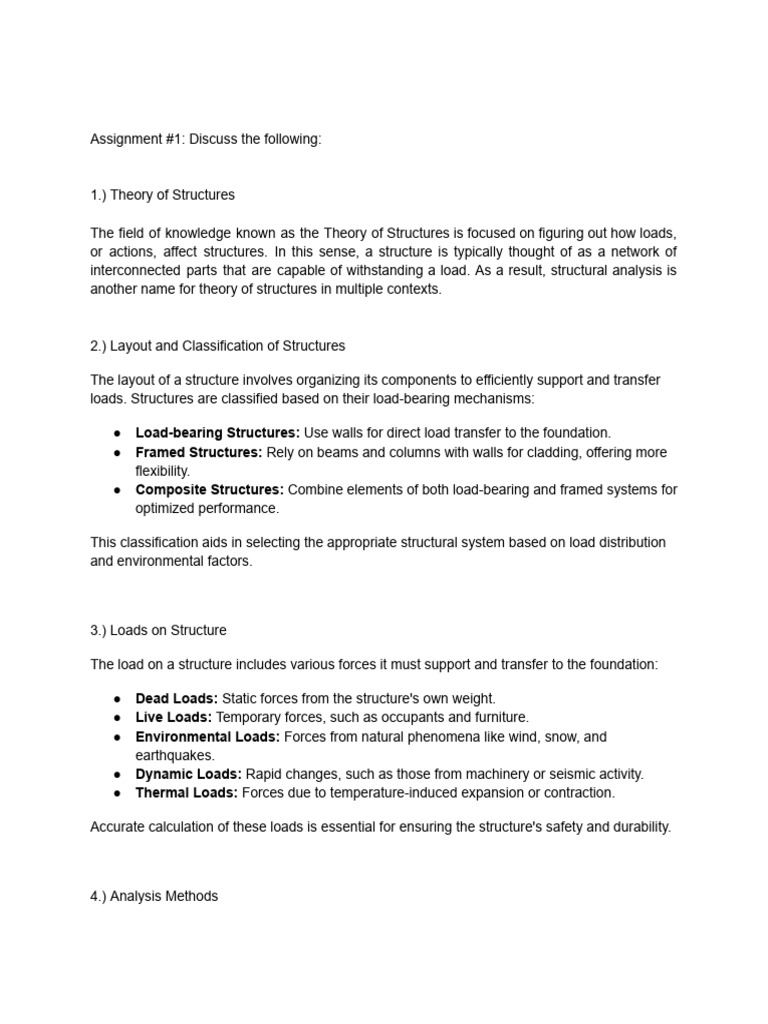 THEORY OF STRUCTURES | PDF | Structural Load | Force