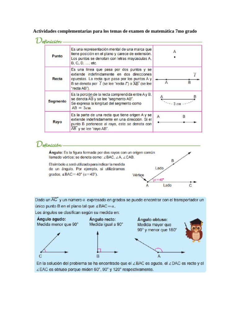 Actividades de Matemáticas 7mo Grado | PDF
