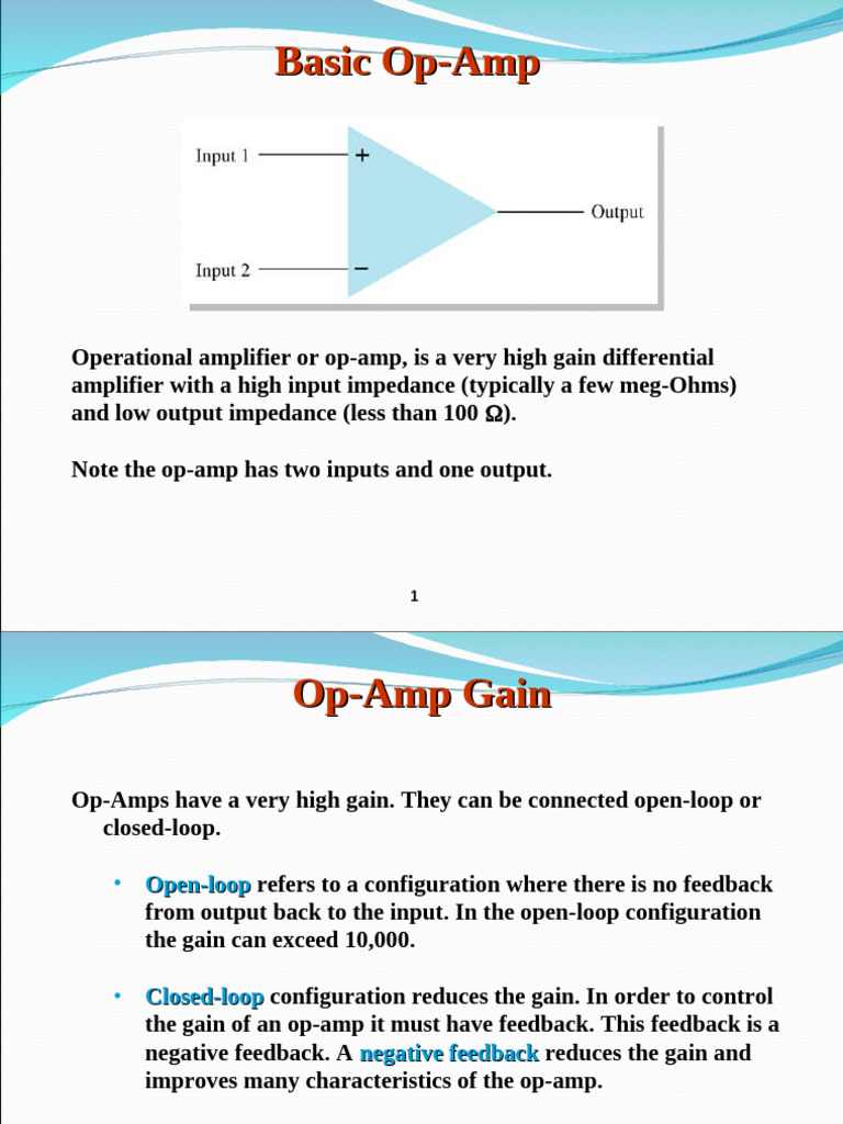 128210073-operational-amplifier-Ppt | PDF | Operational Amplifier | Amplifier