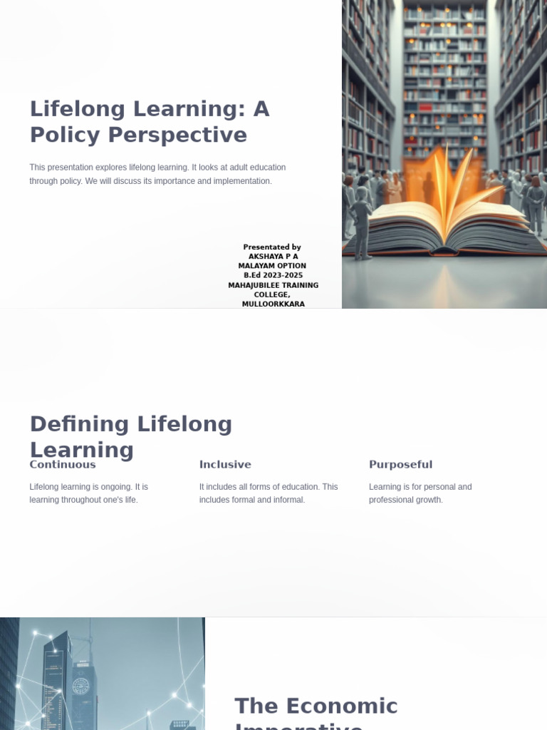 Lifelong Learning A Policy Perspective - PPTX 20250227 112632 0000 | PDF | Lifelong Learning ...