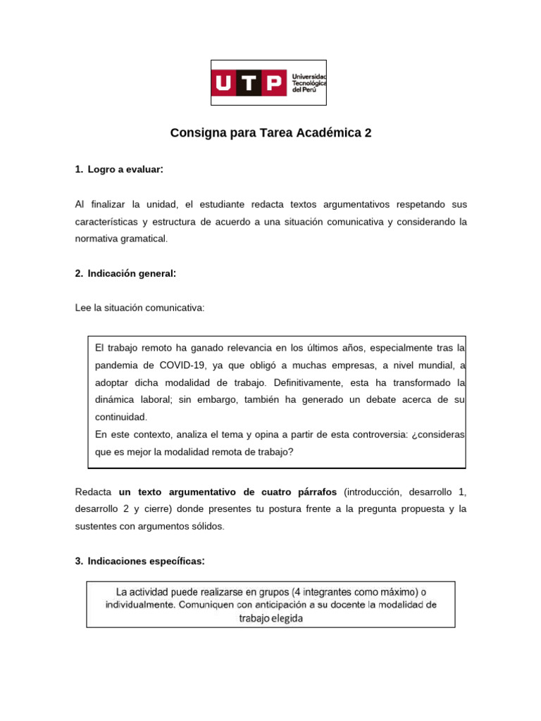 Ta2 Indicaciones y Rúbrica A16e | PDF | Coma | Puntuación