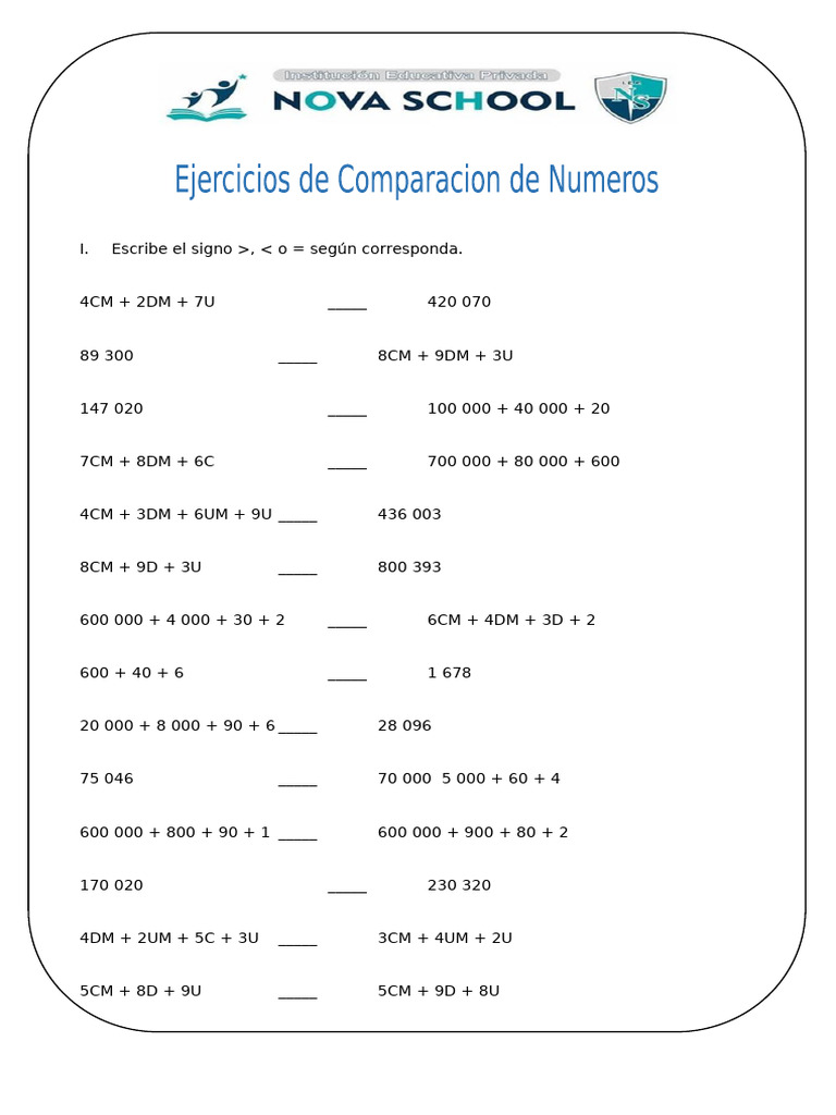 Comparación de Números en Notación Científica | PDF