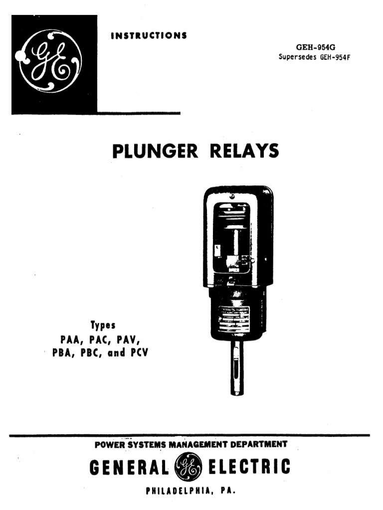 .trashed-1743684392-GEH-954G Plunger Relays Types PAA, PAC, PAV, PBA ...