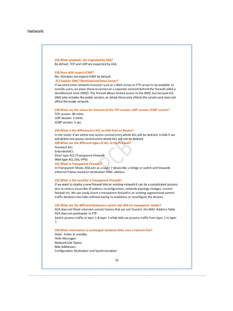 ASA Protocols and DMZ Overview | PDF | Computer Network | Firewall (Computing)