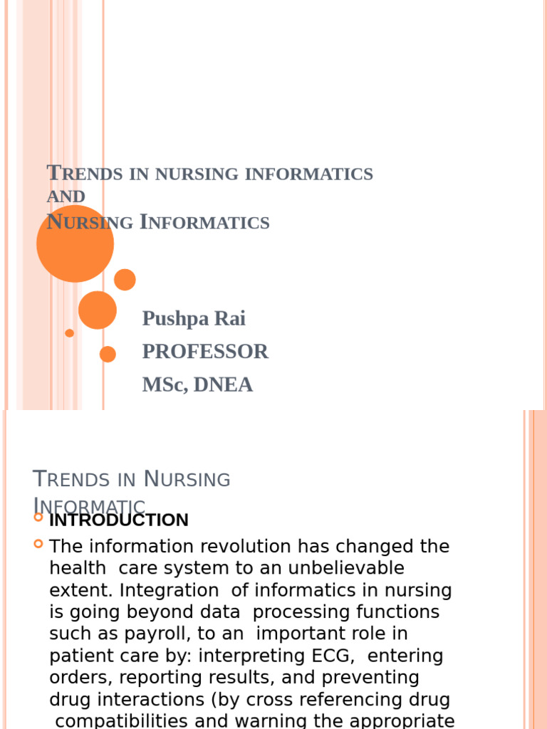 Nursing Informatics Trends and Insights | PDF | Health Informatics ...