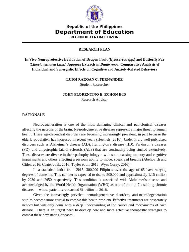 Life Science Research Plan | PDF