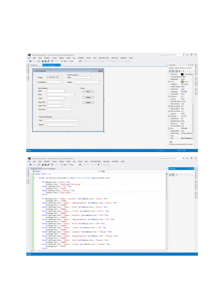 Allifah Adawiyah - UTS Pemrograman Visual - 5MIA | PDF