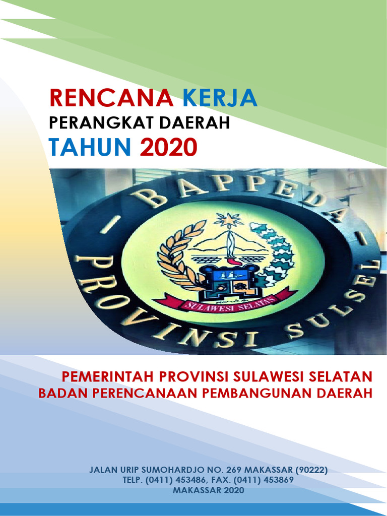 Renja Bappeda - Tahun 2020 | PDF