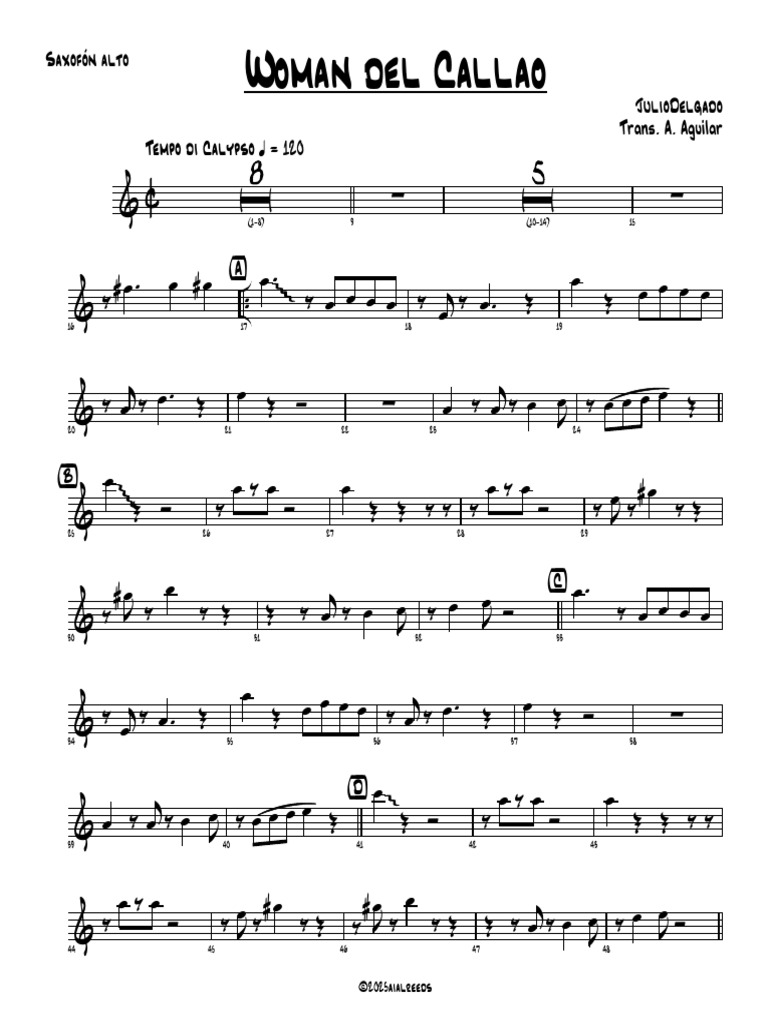Woman Del Callao - Saxofón Alto | PDF