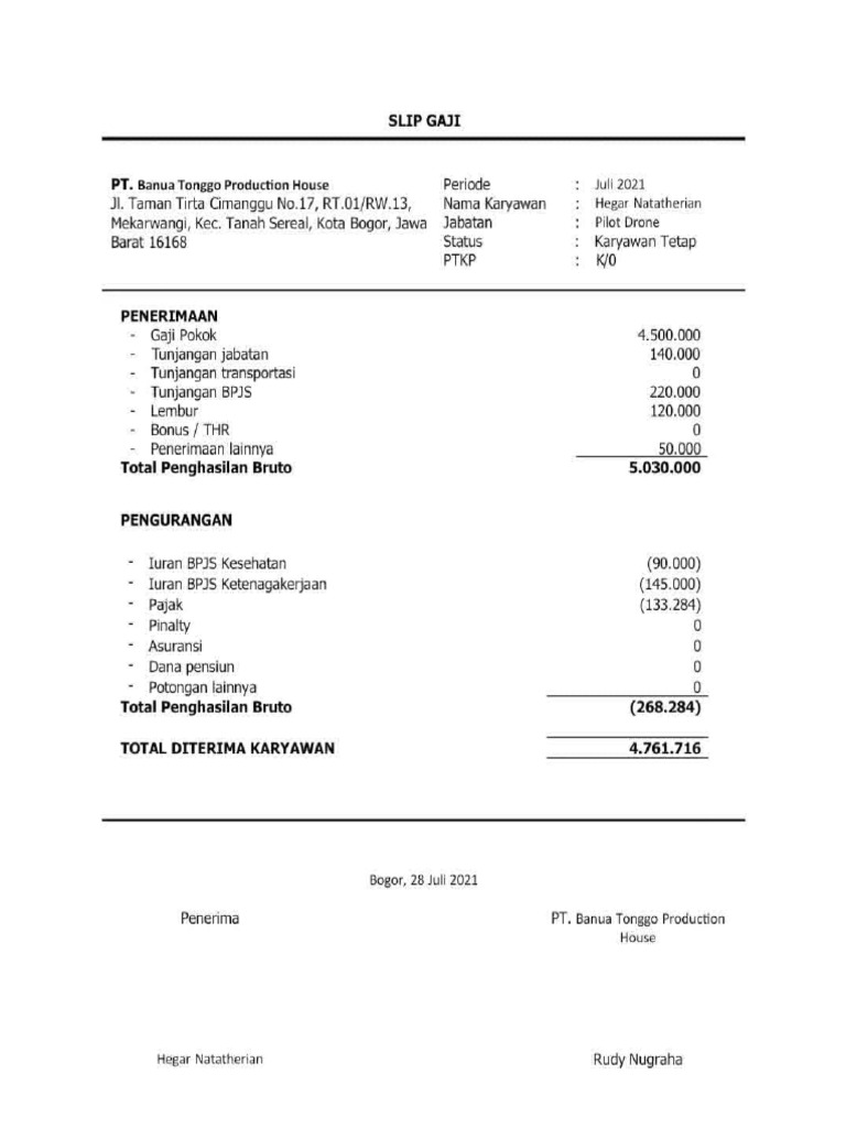 Slip Gaji | PDF