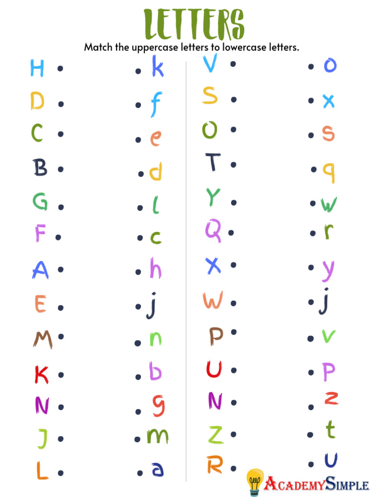 Uppercase Lowercase Letters | PDF
