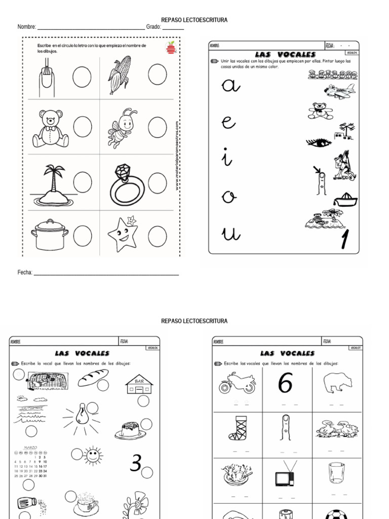 Repaso Las Vocales | PDF