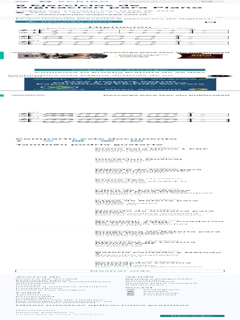 8 Ejercicios de Digitacion para Piano PDF | PDF