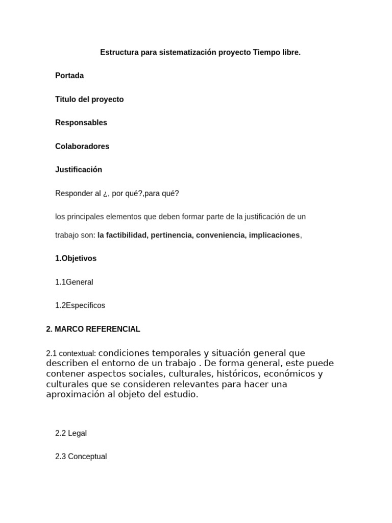 guia de estructura proyecto TL | PDF