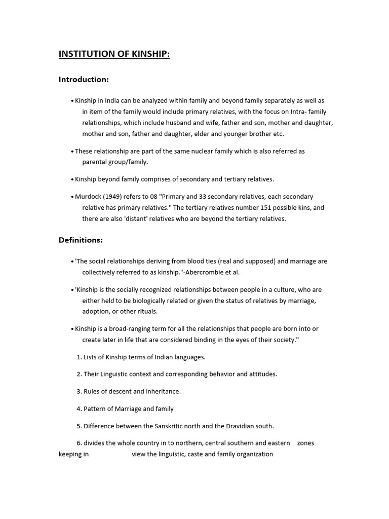 Kinship | PDF | Kinship | Family