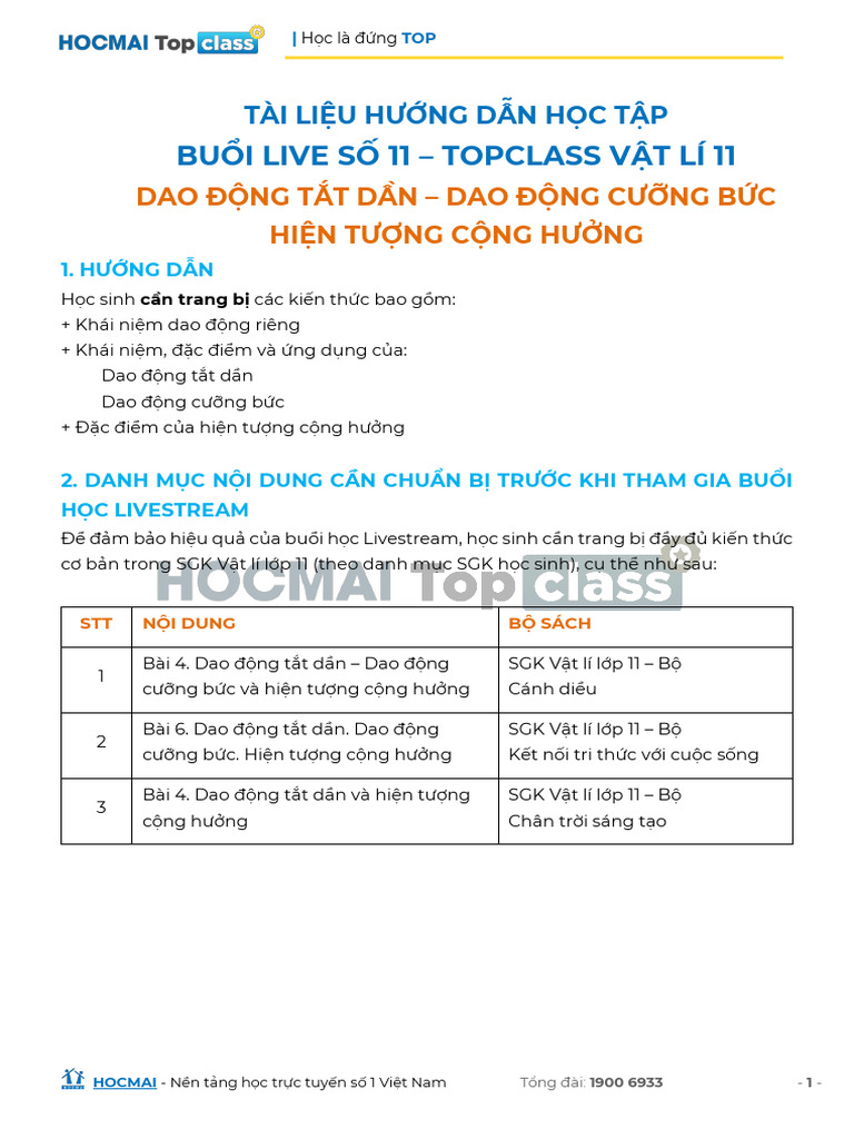 TopClass11 Vat Li Buoi 11 | PDF