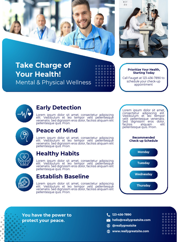 Blue Modern Healthcare Flyer PDF | PDF