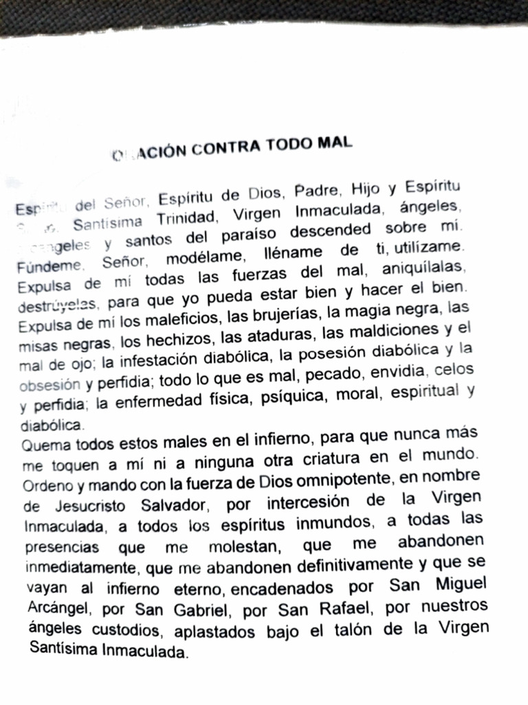 Oración de Liberación del Mal | PDF