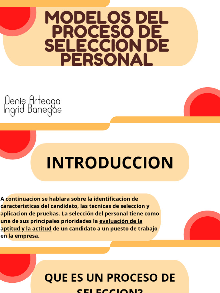 Exp - MODELOS DEL PROCESO DE SELECCION DE PERSONAL | PDF