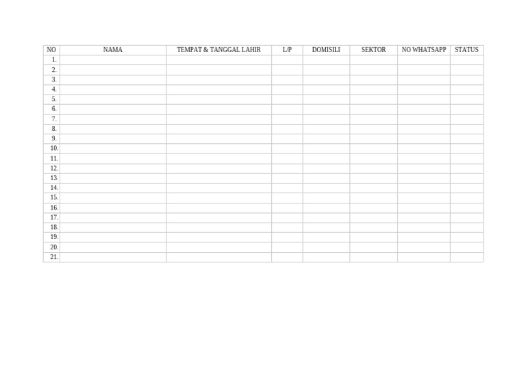 Database Kosong | PDF