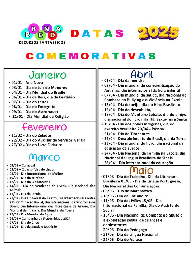 Datas Comemorativas | PDF