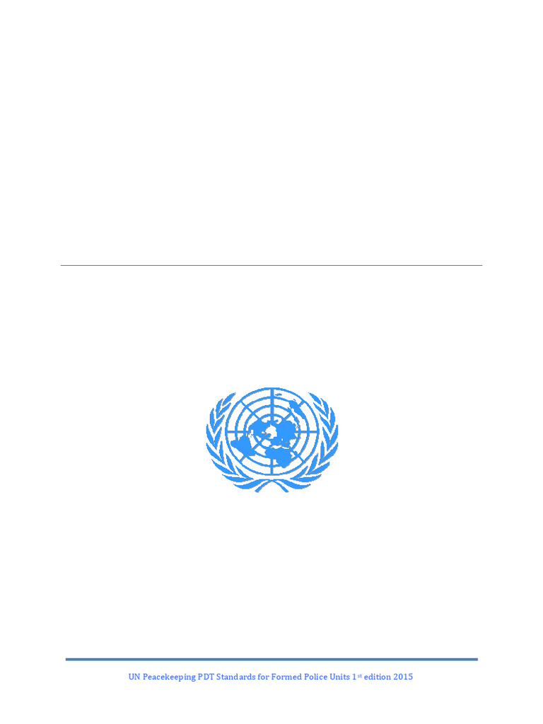 UN Peacekeeping Standards for Prison Interventions | PDF | Peacekeeping ...
