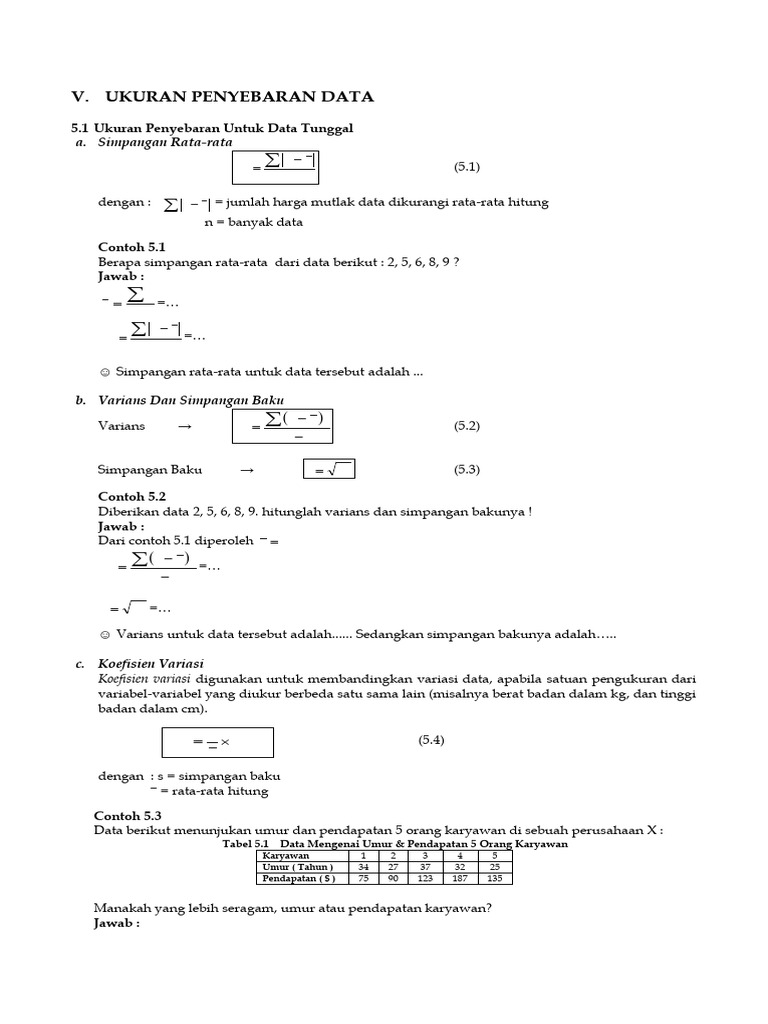 Ukuran Penyebaran Data | PDF