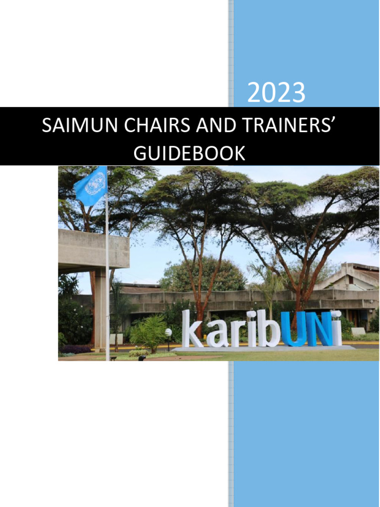 SAIMUN Trainers Guidebook-1 | PDF | Committee | Meetings