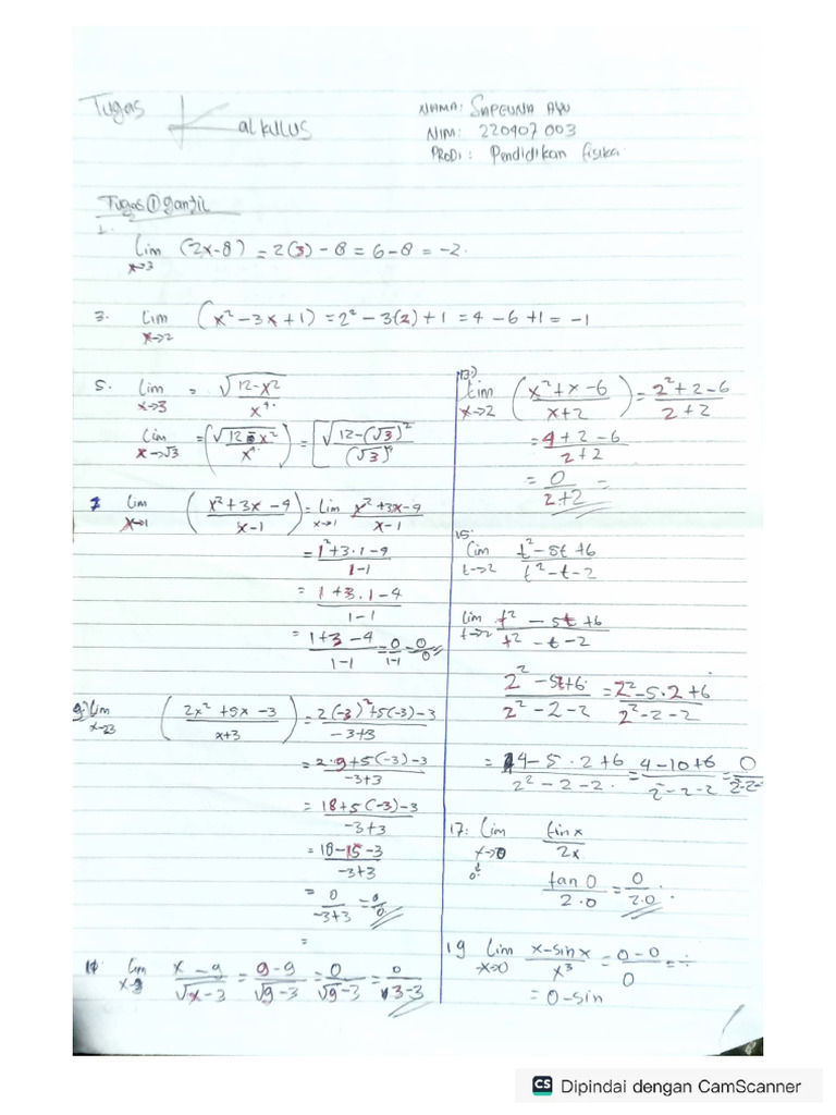 Tugas Kalkulus 1 | PDF