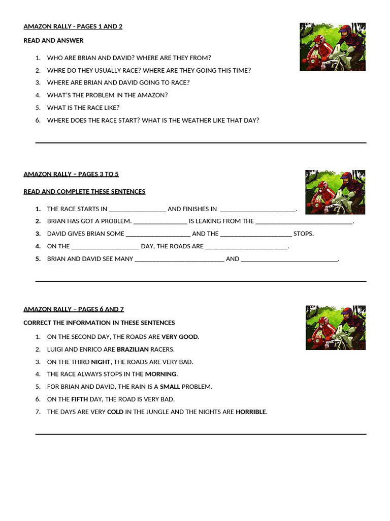 Amazon Rally - Activities | PDF