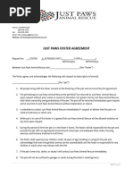 Pet Foster Care Agreement Template | PDF | Pet | Caregiver