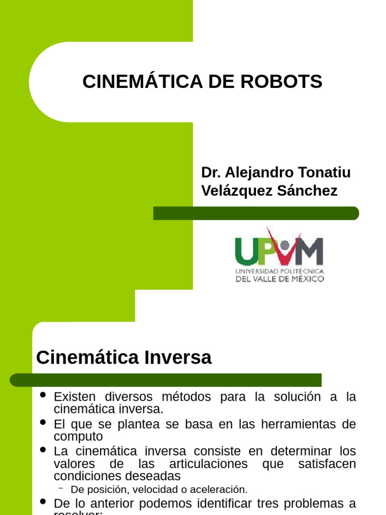 Cinematica de Robots, Cinematica Inversa 2021 | PDF | Planificación | Ecuaciones