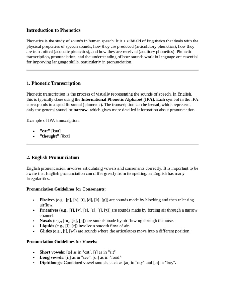 Introduction To Phonetics | PDF | Phonetics | Stress (Linguistics)