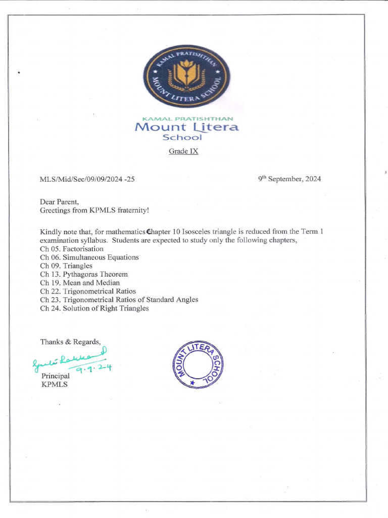 214 - Circular 14 STD 9 | PDF