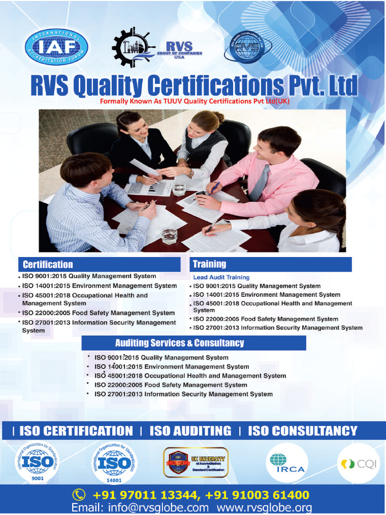 ISO CERTIFICATION BROCHURE-Attach | PDF