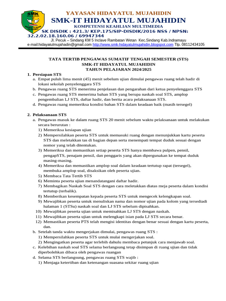 TATA TERTIB PENGAWAS | PDF