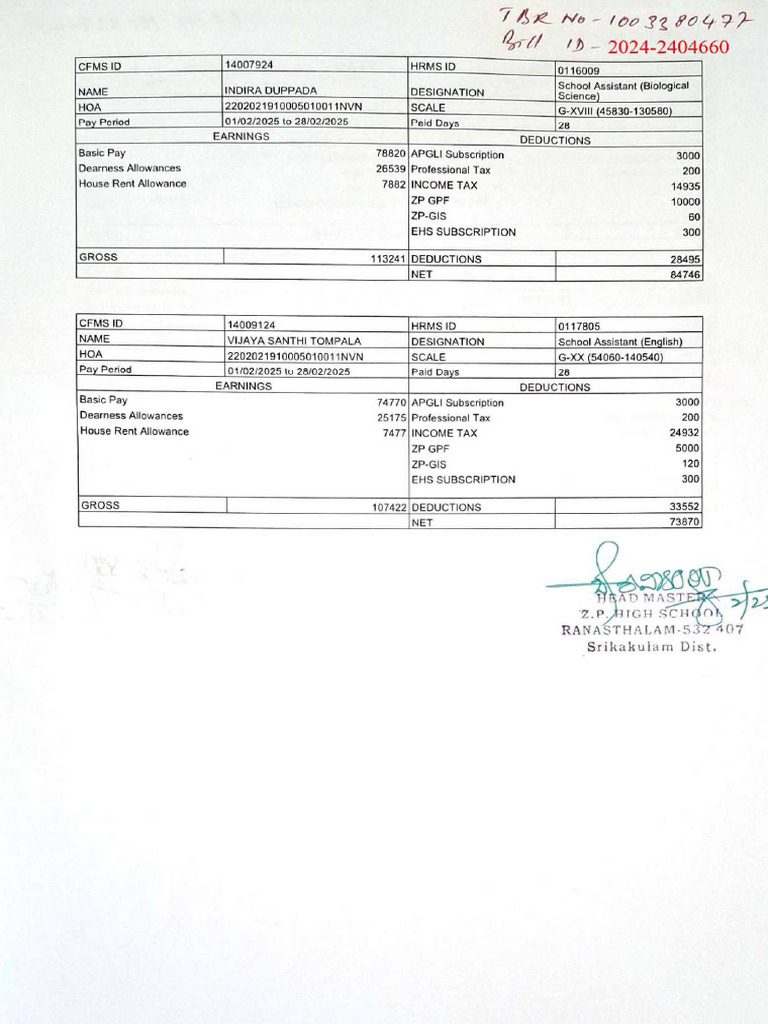 Pay Slips 02 2025 FINAL | PDF | Public Finance | Wealth