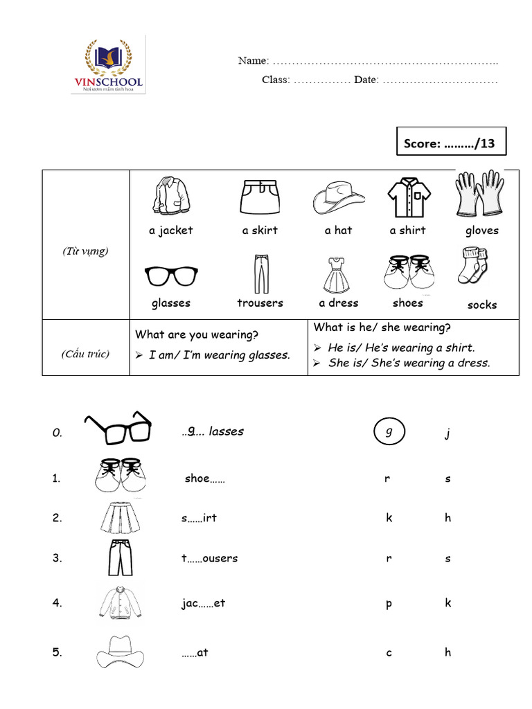 Dress Up Vocabulary Worksheet | PDF | Uniforms | Human Appearance