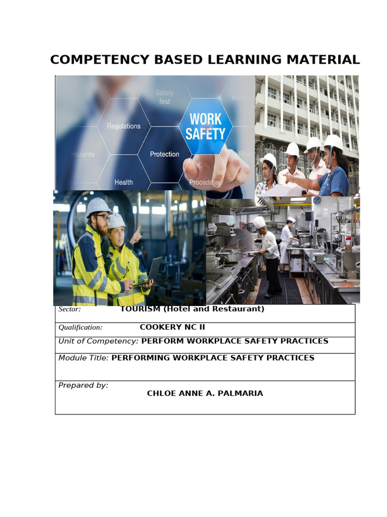 CBLM Perform Workplace Safety Practices | PDF | Computer Security | Security