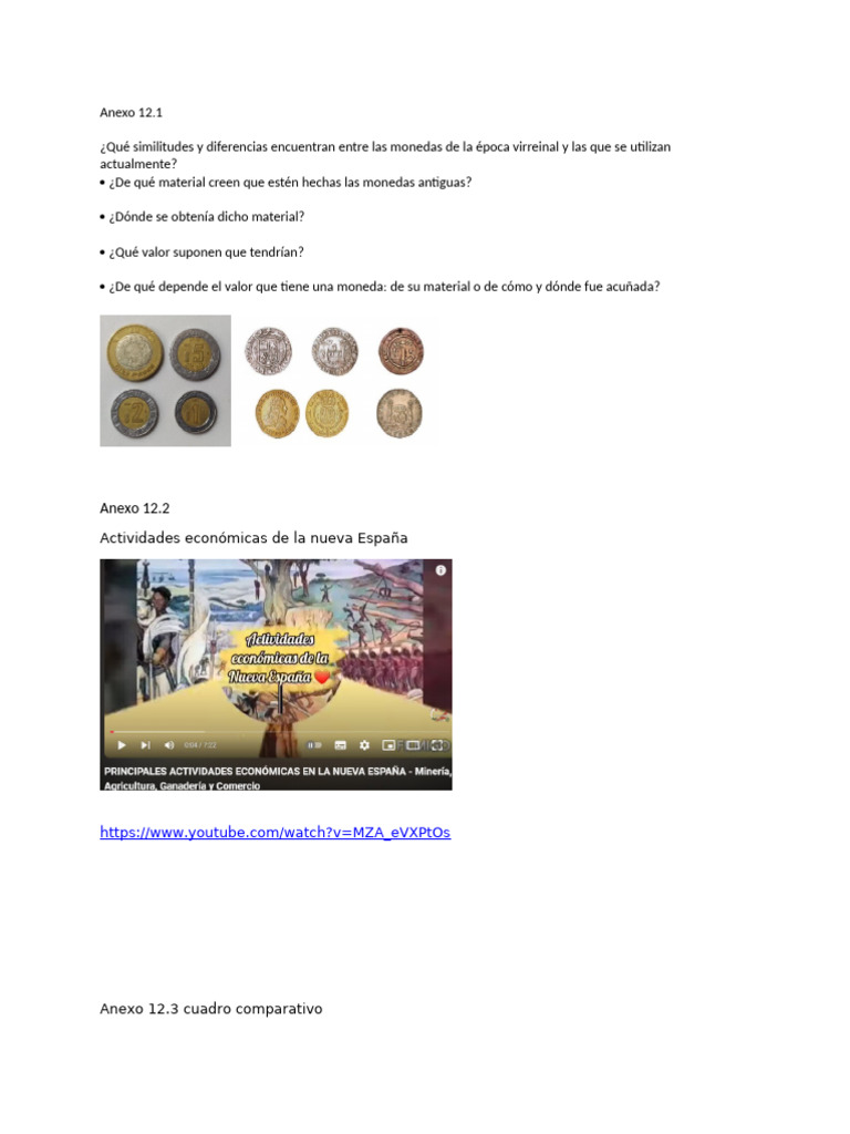 Anexos Progresion 12 | PDF | Minería | Nueva españa