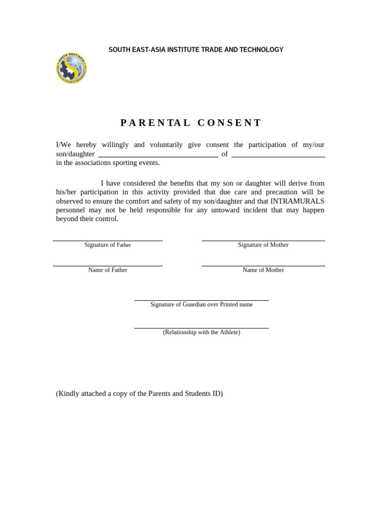 Intrams Consent | PDF