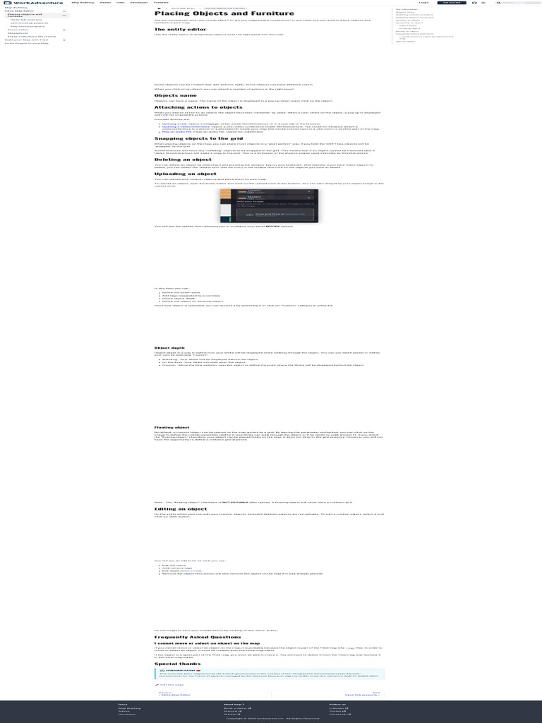 Placing Objects and Furniture _ WorkAdventure Documentation | PDF ... Placing Objects and Furniture _ WorkAdventure Documentation | PDF ...